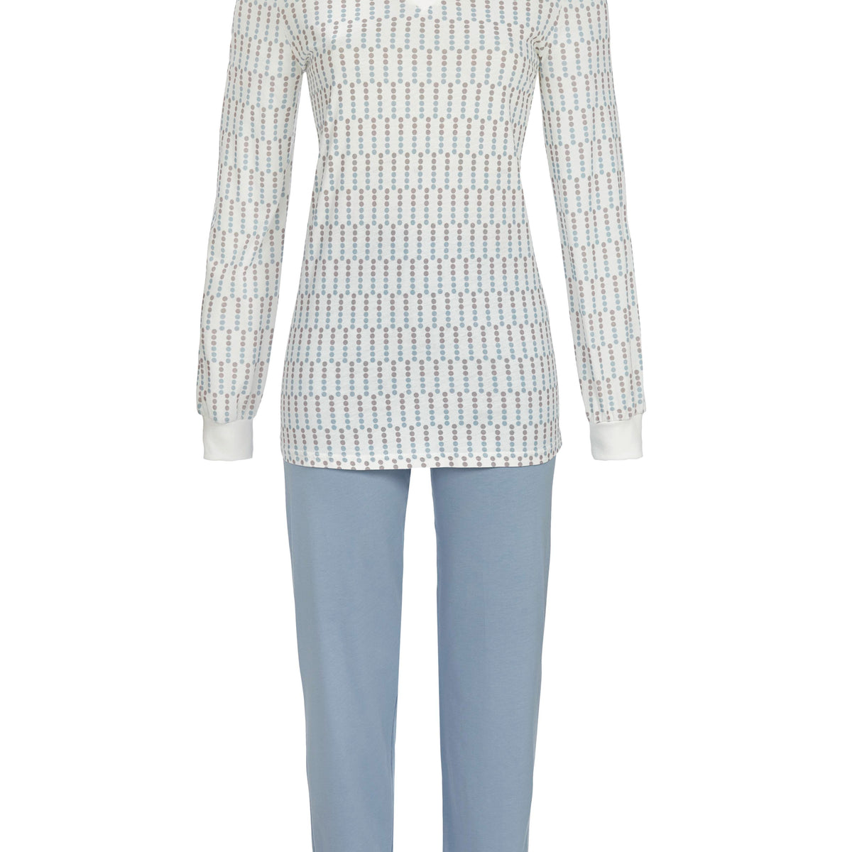 Ringella Dames - Pyjama met gebreide boorden - champagner – AK Bodyfashion
